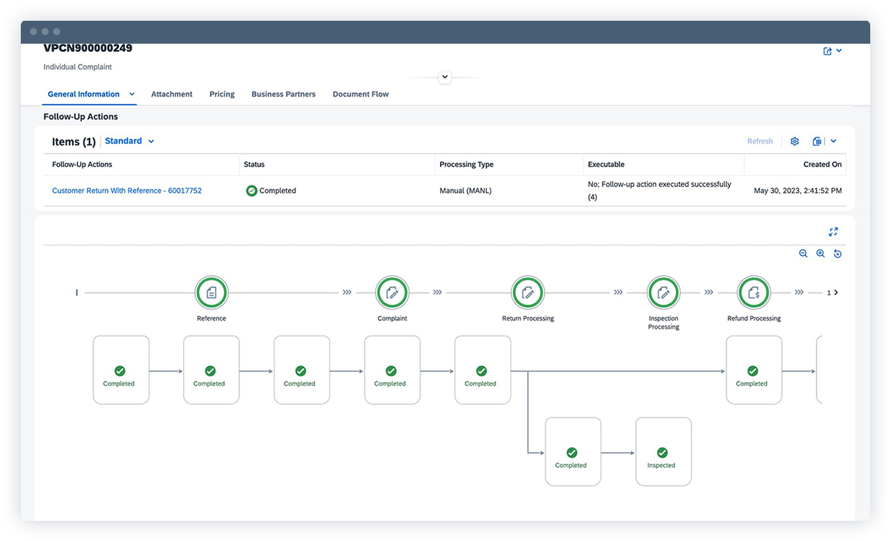 SAP Complaint Handling