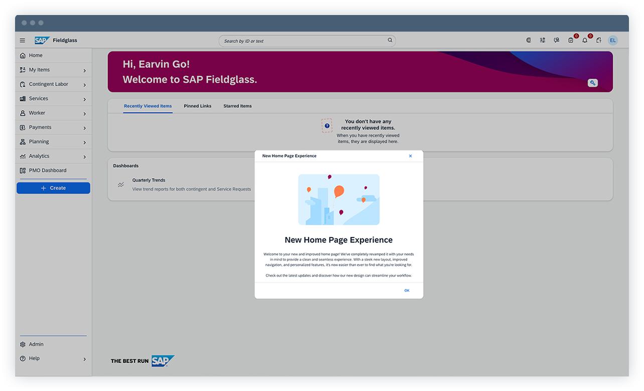 SAP Fieldglass sandbox environment