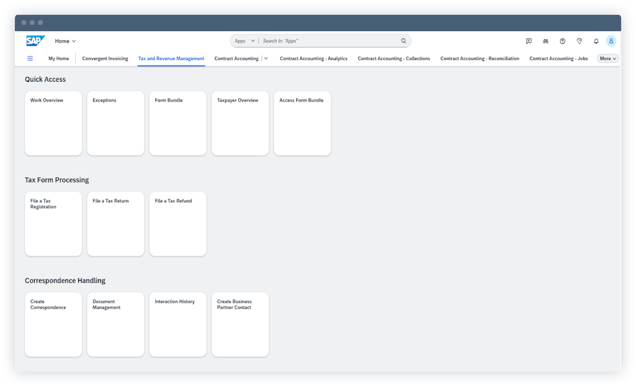 SAP Tax and Revenue Management for Public Sector