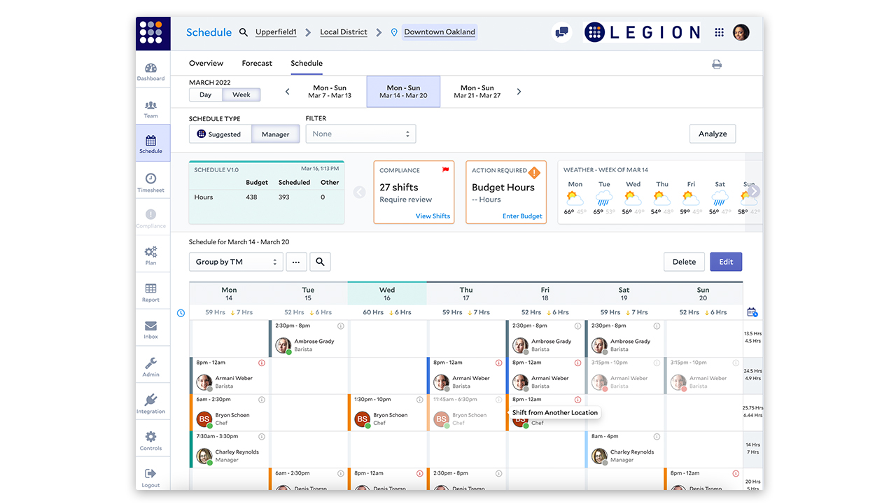 Legion Workforce Management