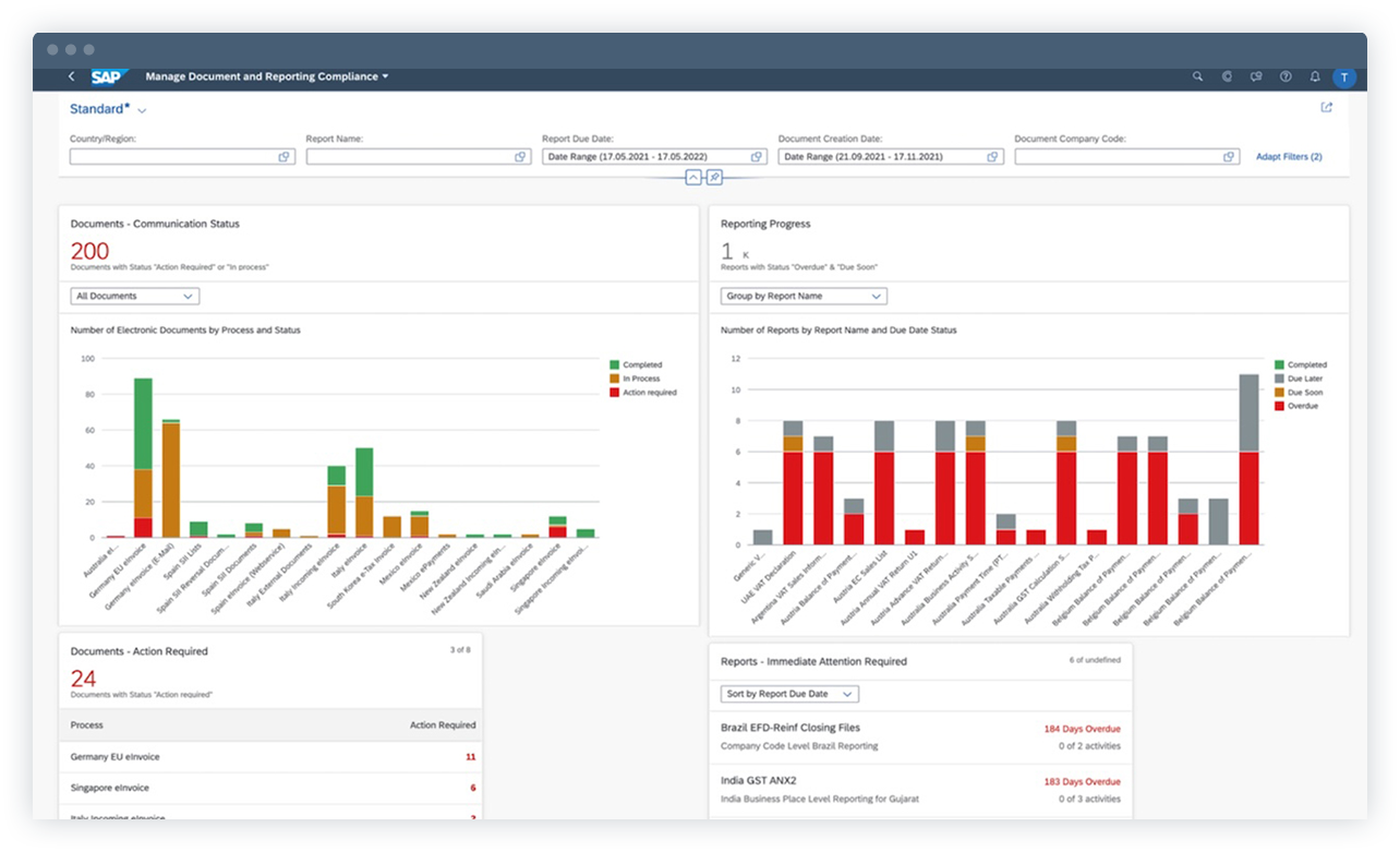 Quick-start service for SAP Document and Reporting Compliance