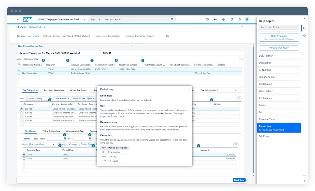 SAP Tax and Revenue Management for Public Sector