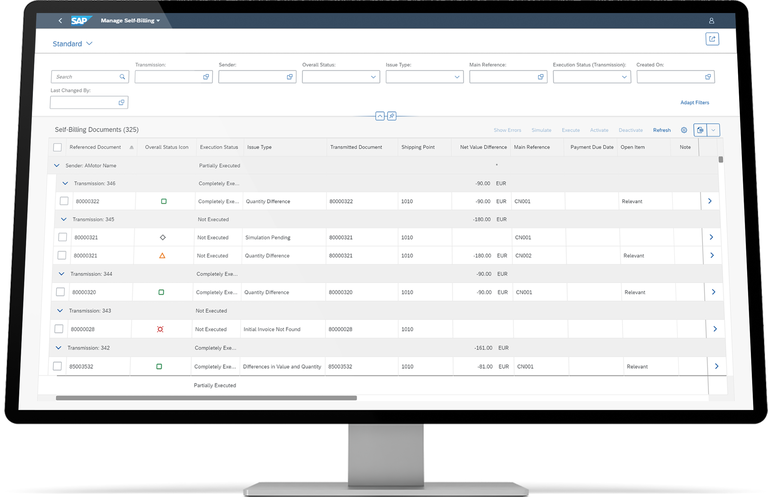 SAP Self-Billing Cockpit