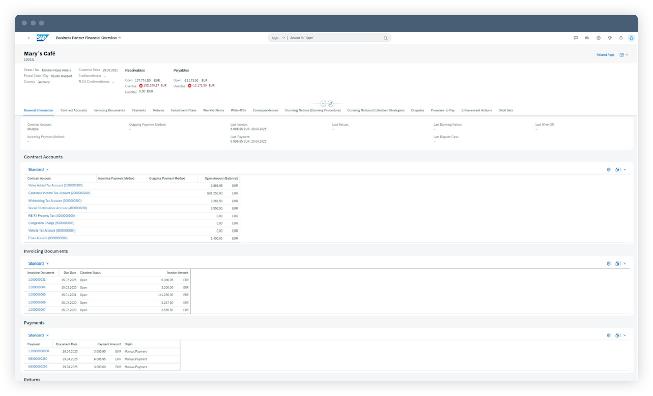 SAP Tax and Revenue Management for Public Sector