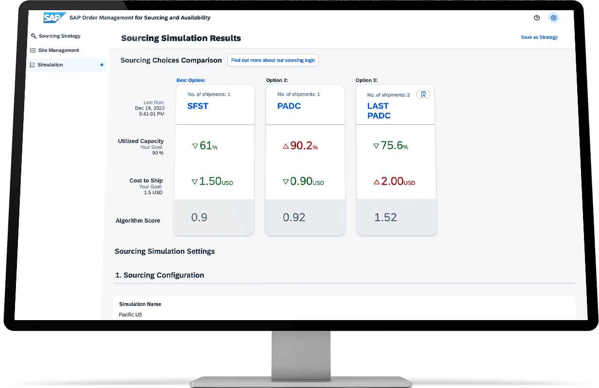 SAP Order Management for Sourcing & Availability
