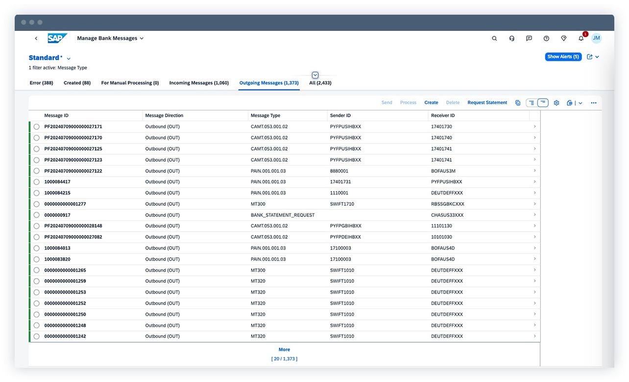 SAP Multi-Bank Connectivity, option for SWIFTRef banking data