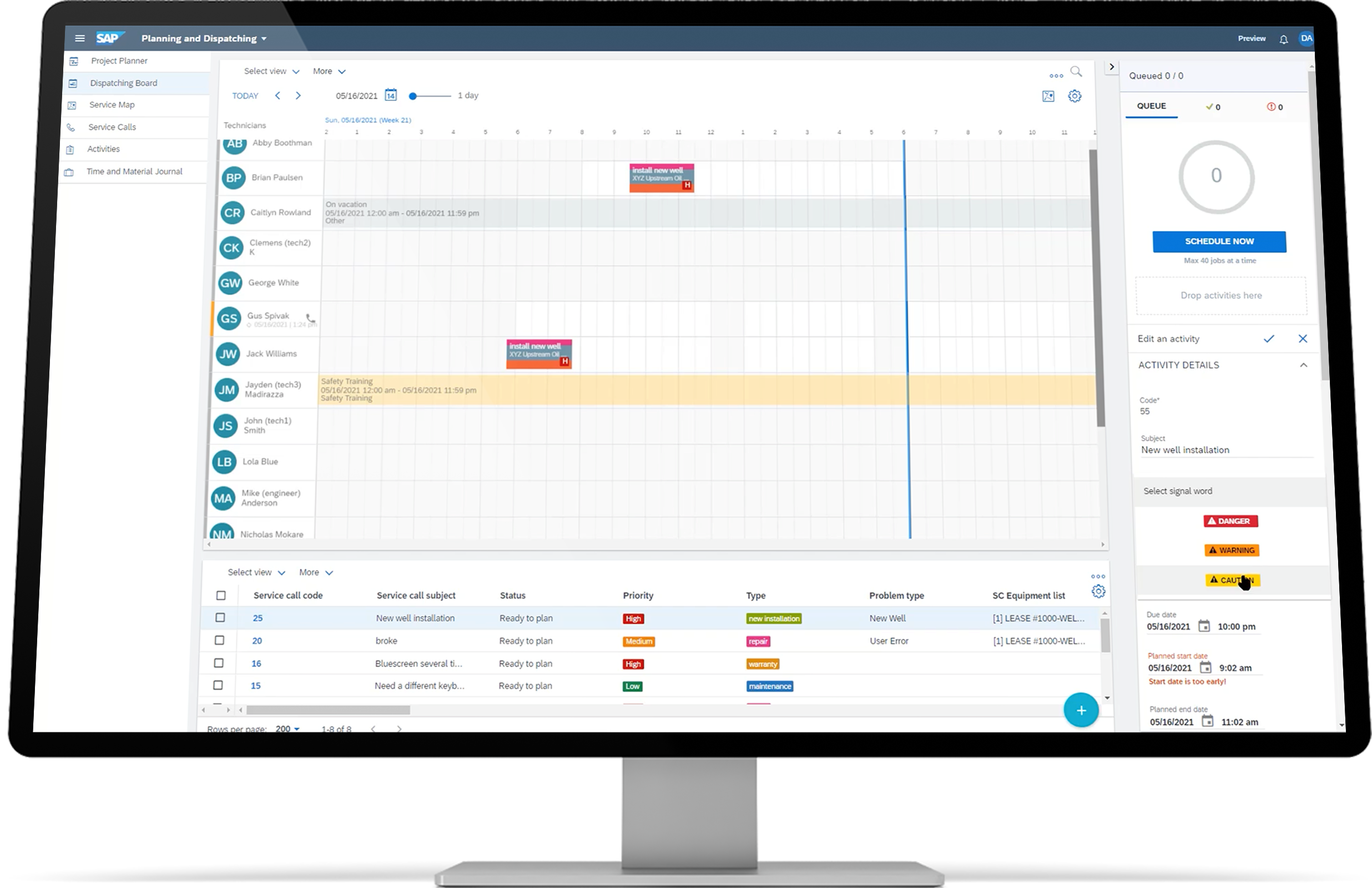 Quick-start service for SAP Field Service Management