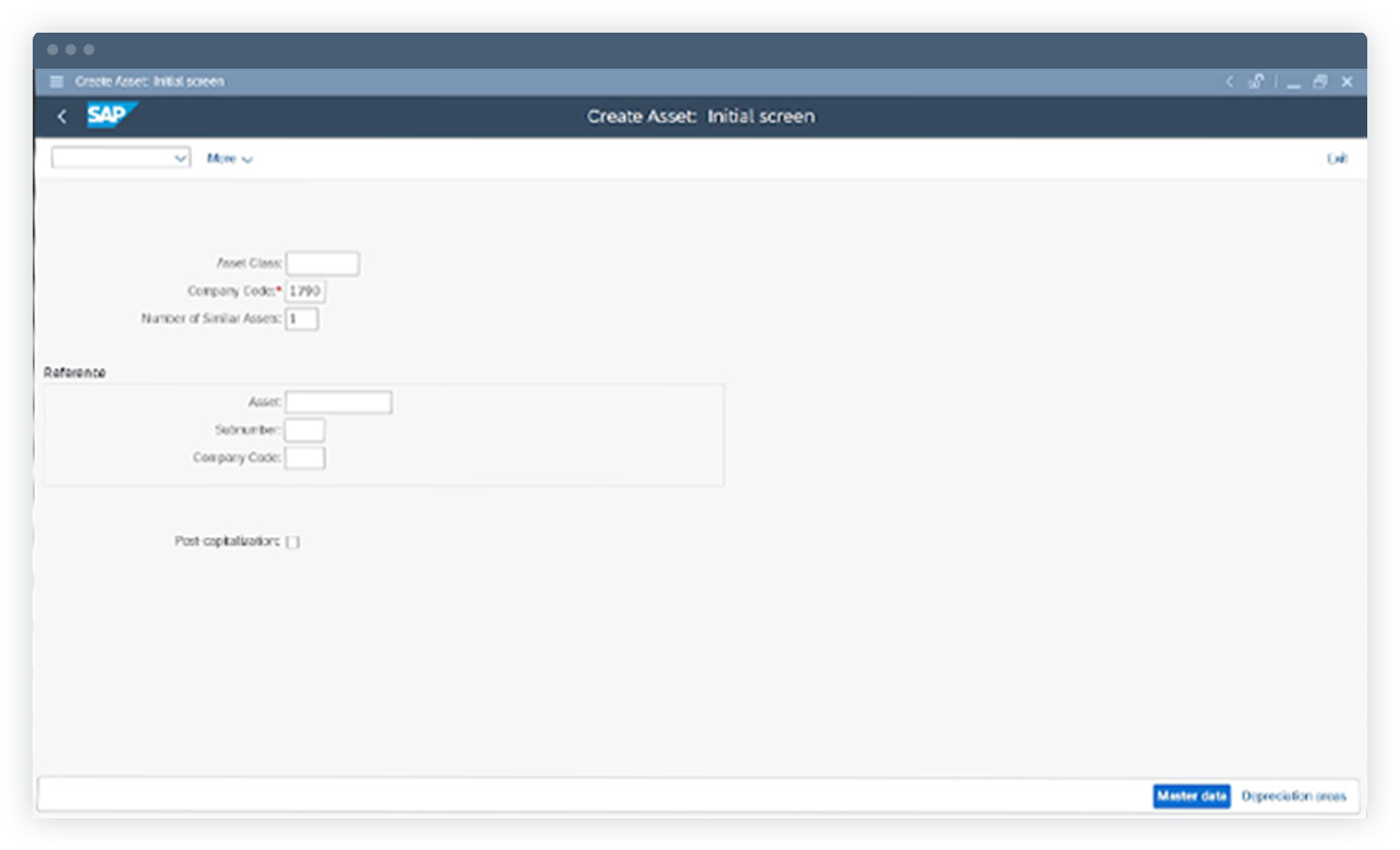 Baseline activation service for finance process automation