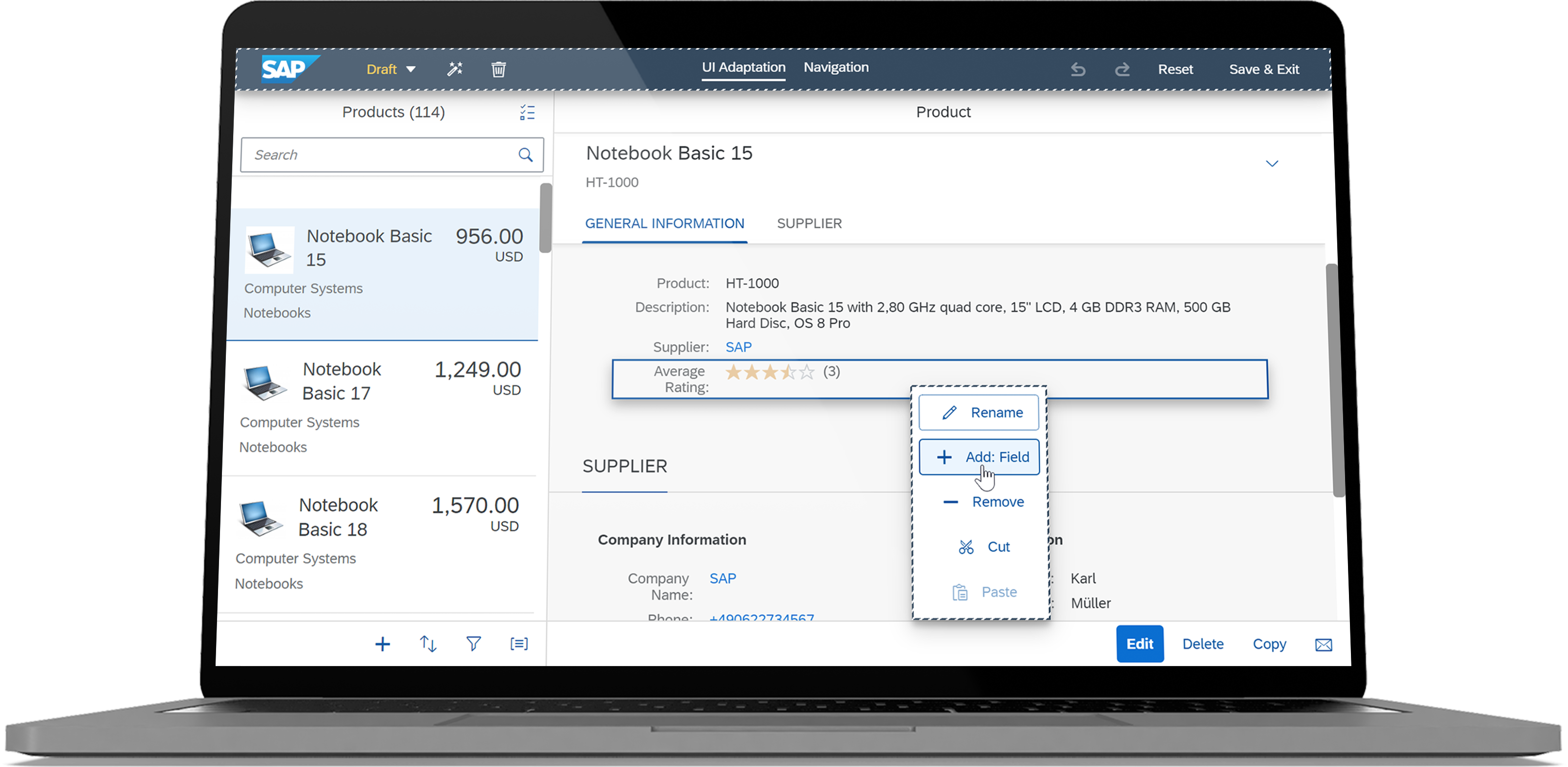 SAP UI5 Flexibility For Key Users