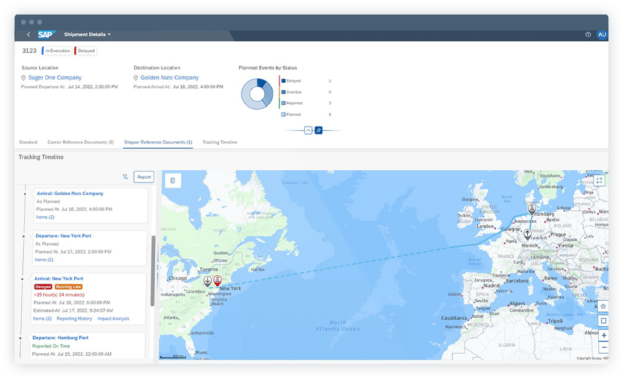 Activation service for SAP Business Network Global Track and Trace