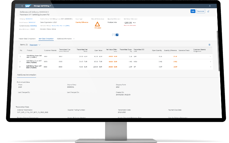 SAP Self-Billing Cockpit