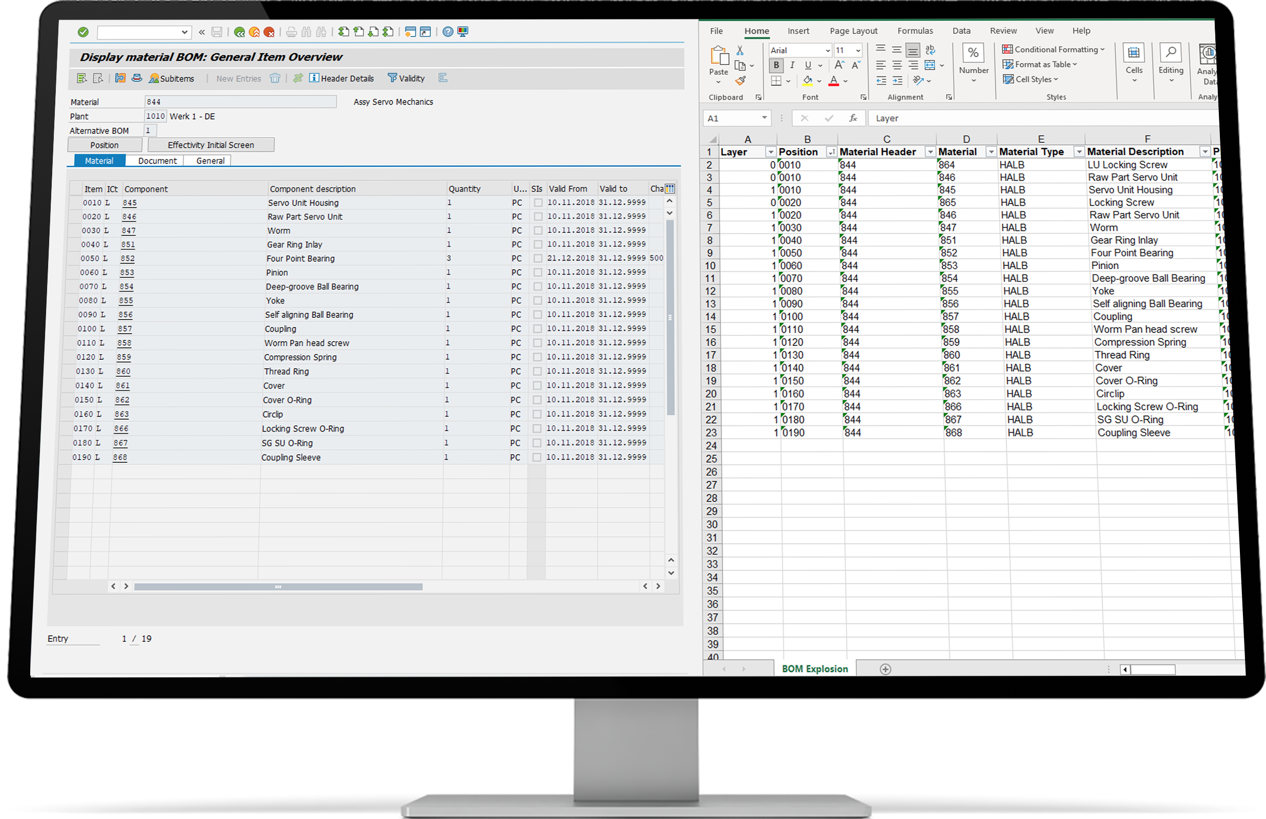 BOM Excel Export Micro-App