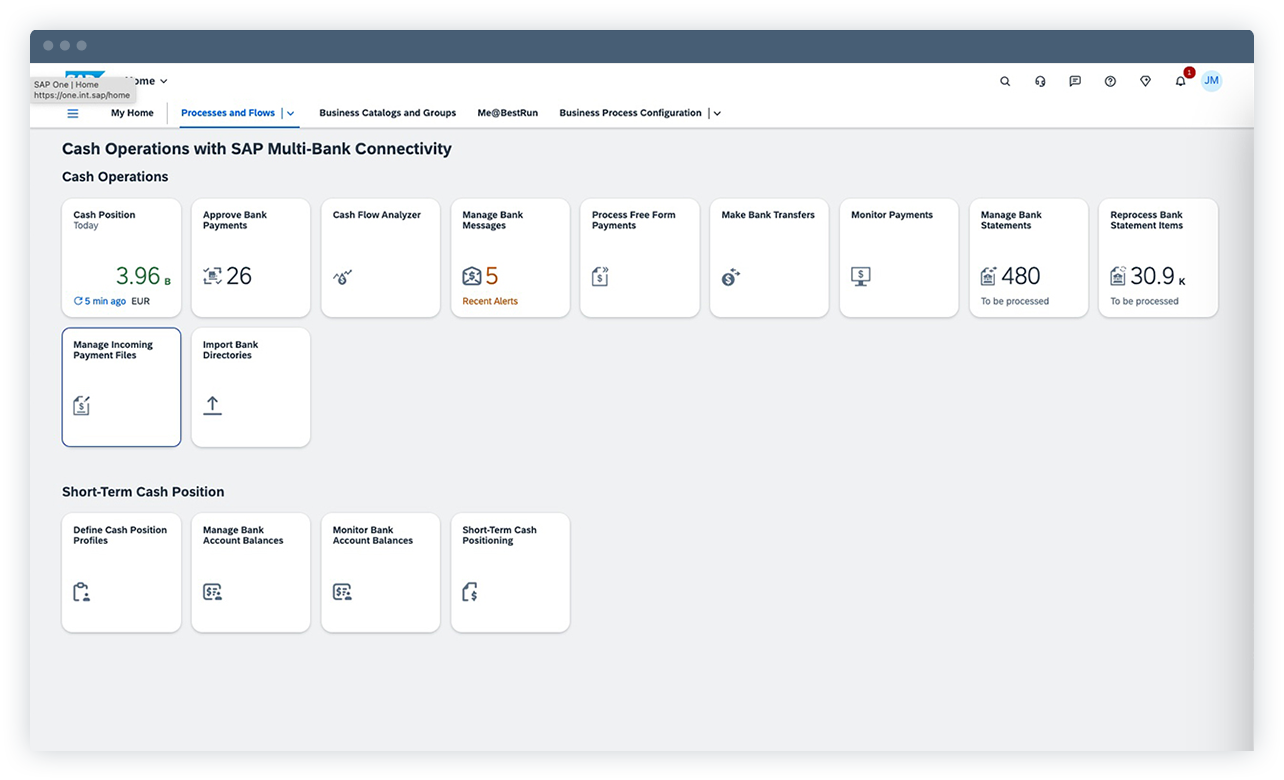SAP Multi-Bank Connectivity, option for SWIFTRef banking data