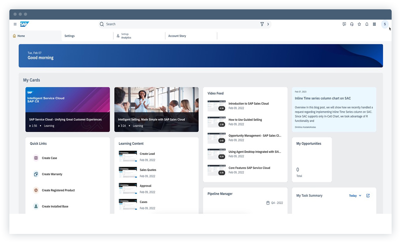 Accelerated implementation service for SAP Service Cloud
