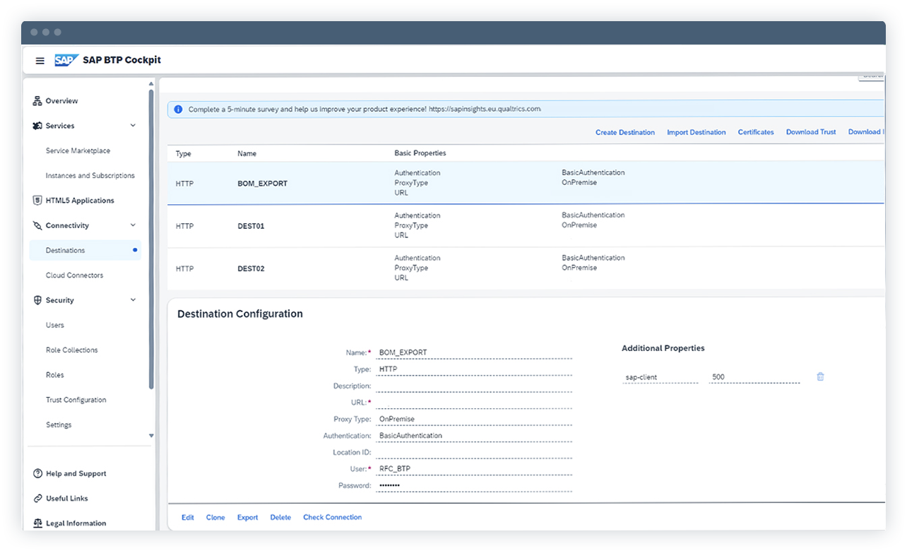BOM Excel Export micro-app