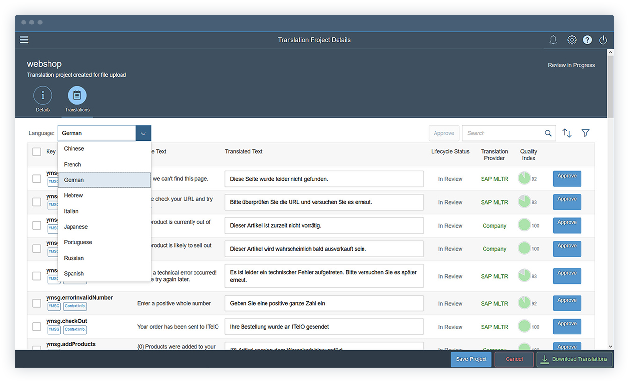 Sap Translation Hub