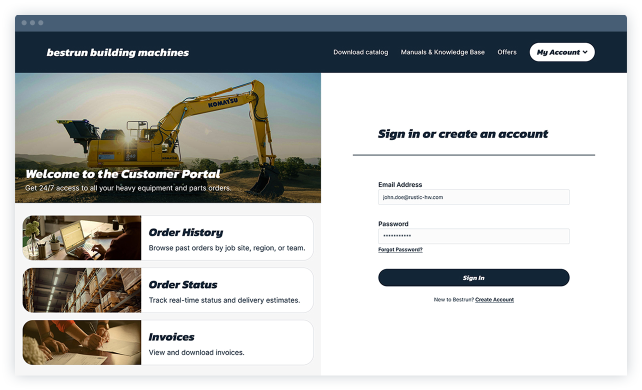 SAP B2B Self-Service Portal