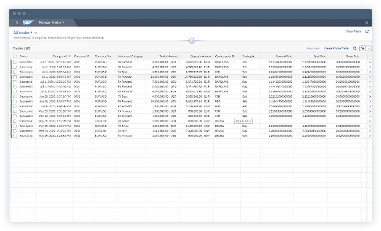 SAP Trading Platform Integration