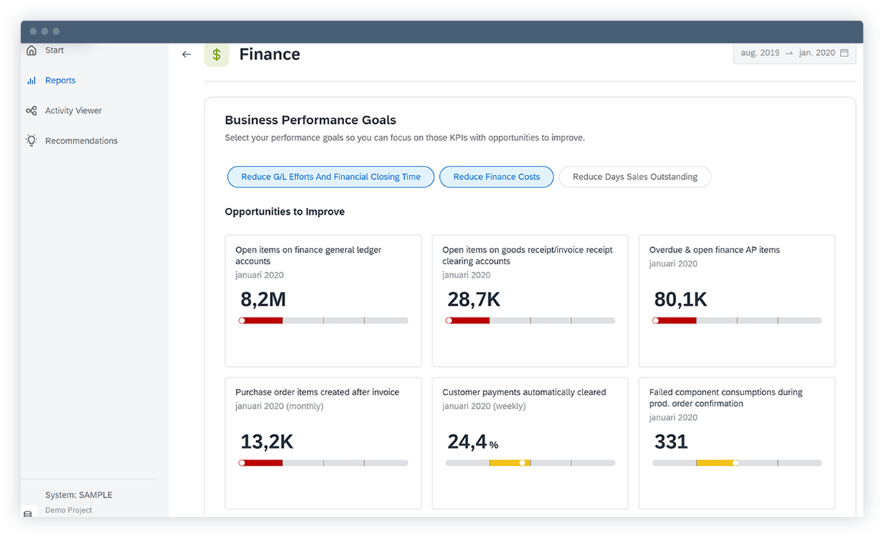 Business process assessment service with SAP Signavio Process Insights ...