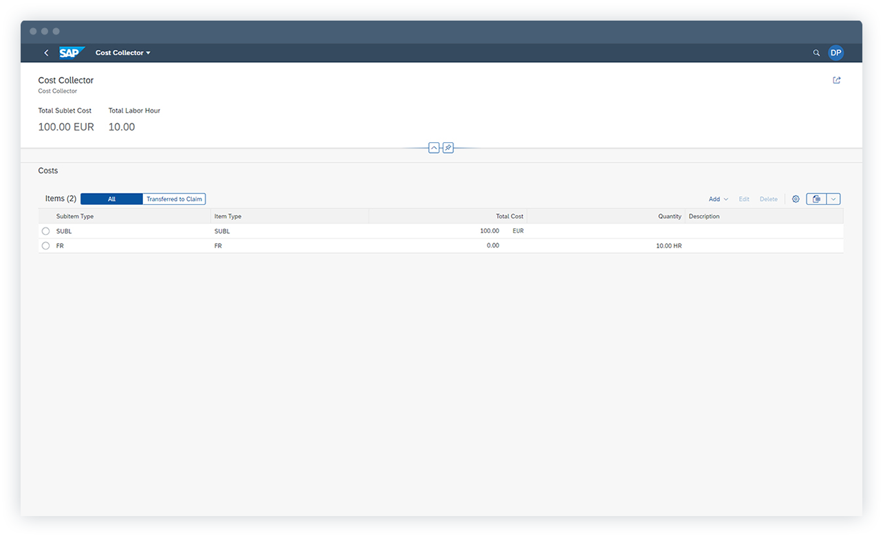 SAP Complaint Handling