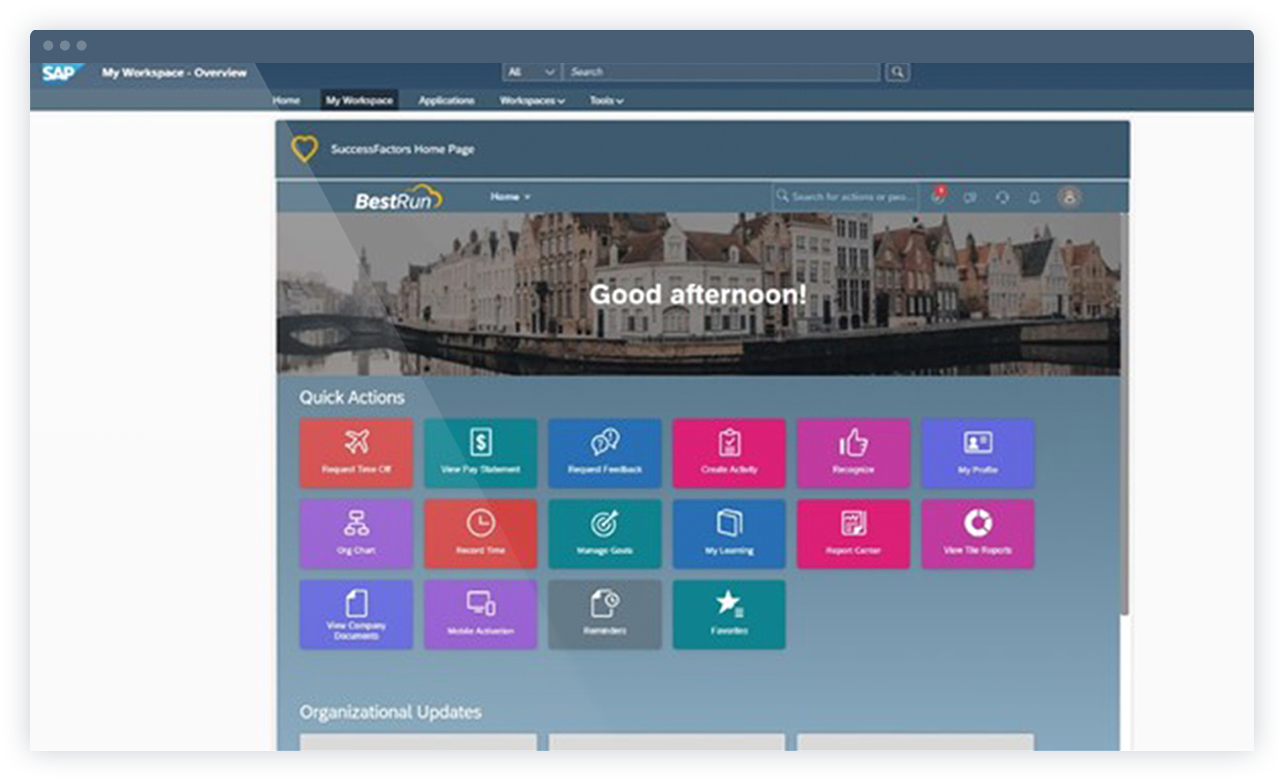 Accelerated deployment service for SAP SuccessFactors Work Zone