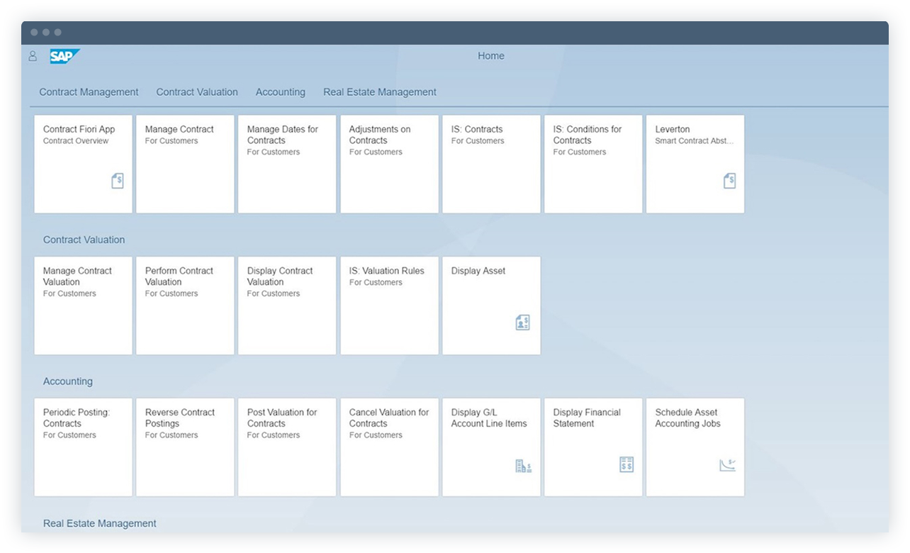Quick-start service for SAP S/4HANA for contract, lease and real estate ...