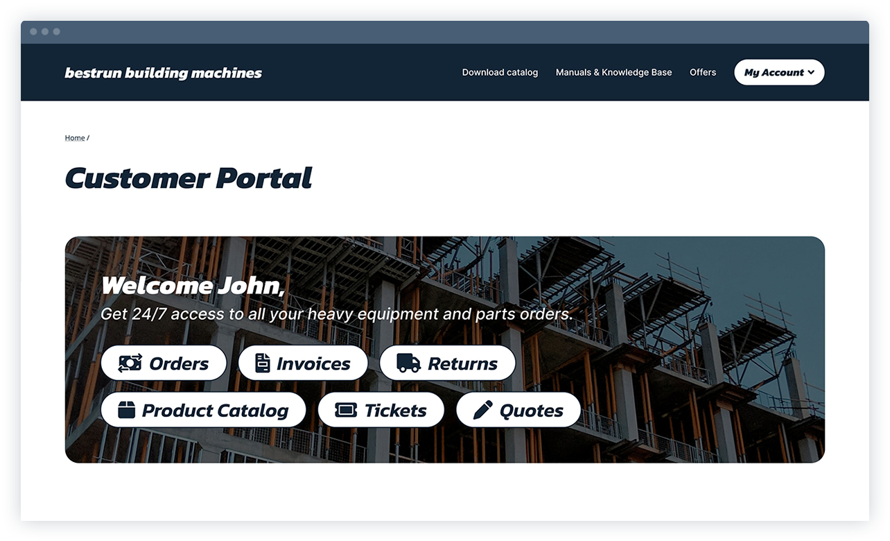SAP B2B Self-Service Portal