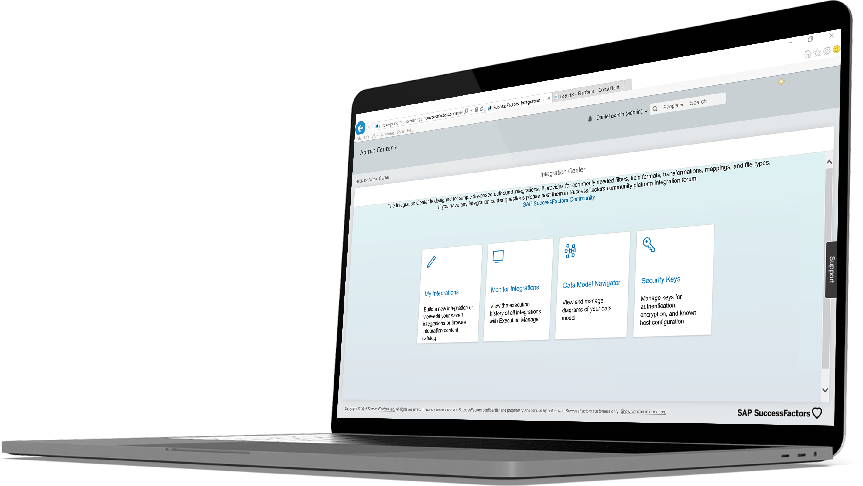 Enablement service for SAP SuccessFactors integration center