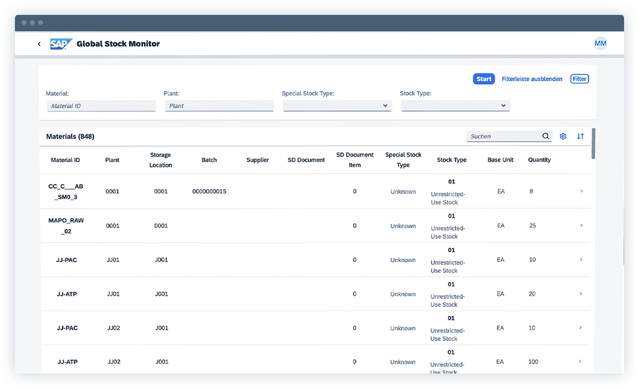 Global Stock Monitor micro-app